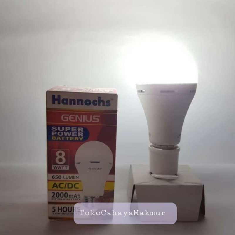 Promo Lampu Emergency Led Ac/dc Genius 8w 8watt - Cahaya Putih Diskon ...
