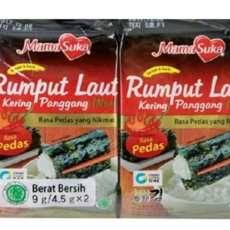 Jual Mama Suka Rumput Laut Panggang Nori 9 Gram Mamasuka Original ...