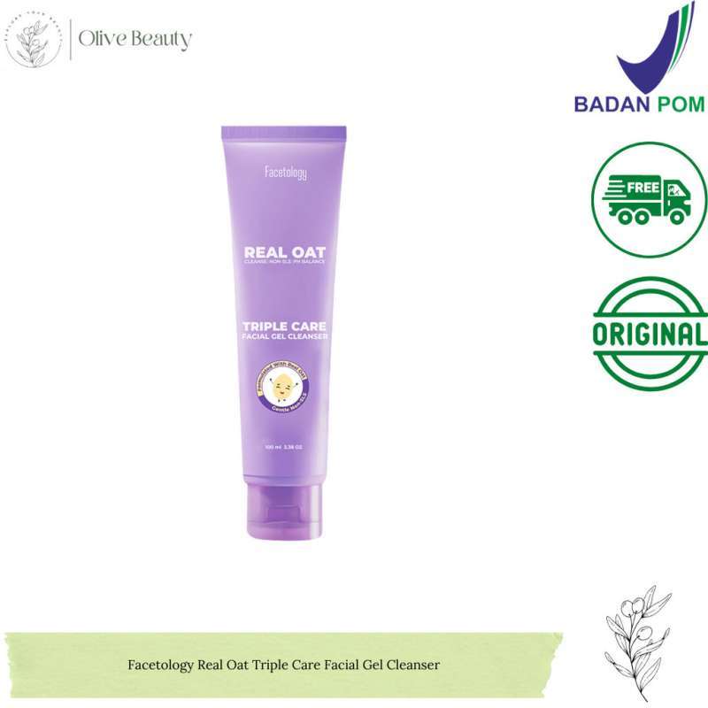 Jual Facetology Real Oat Triple Care Facial Gel Cleanser Di Seller ...