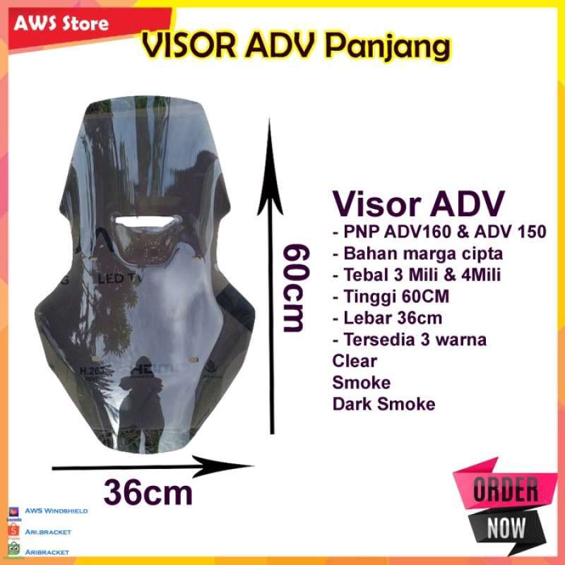 Promo Windshield Visor Adv Tinggi Pnp Adv 150 Adv 160 Diskon 23% Di ...