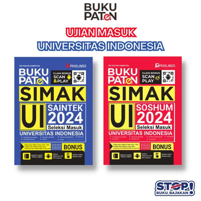 Jual Buku Paten Simak Ui Saintek 2024 & Simak Ui Soshum 2024 ... Jual Buku Paten Simak Ui Saintek 2024 & Simak Ui Soshum 2024 ...