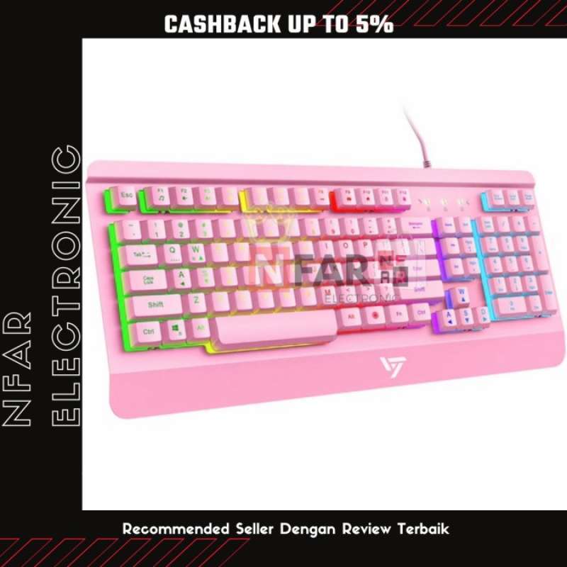 Promo Keyboard Gaming Wired Rgb Semi Mechanical Keyboard Gaming Pink ...