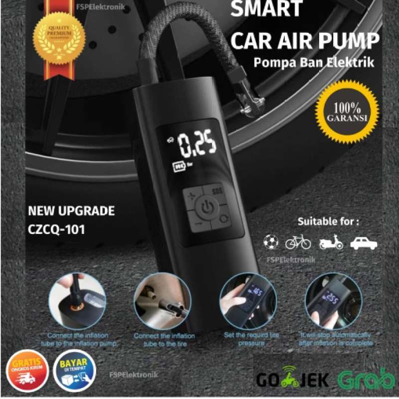 Promo Pompa Ban Elektrik Portable Air Pump Electric Wireless 150 Psi ...