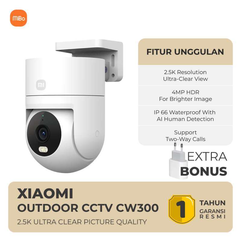 Promo Xiaomi Outdoor Camera Cw300 4mp 2.5k Kamera Cctv Outdoor Ip66 ...