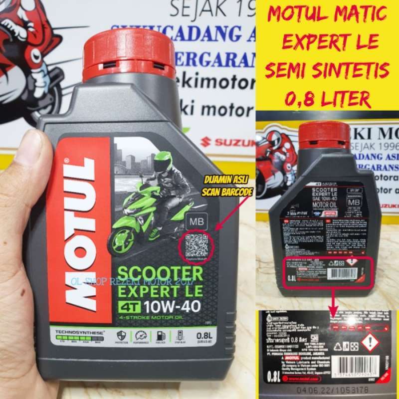 Promo Oli Mesin Motul Matic Scooter Expert Le 10w40 0.8l Semi Synthetic ...