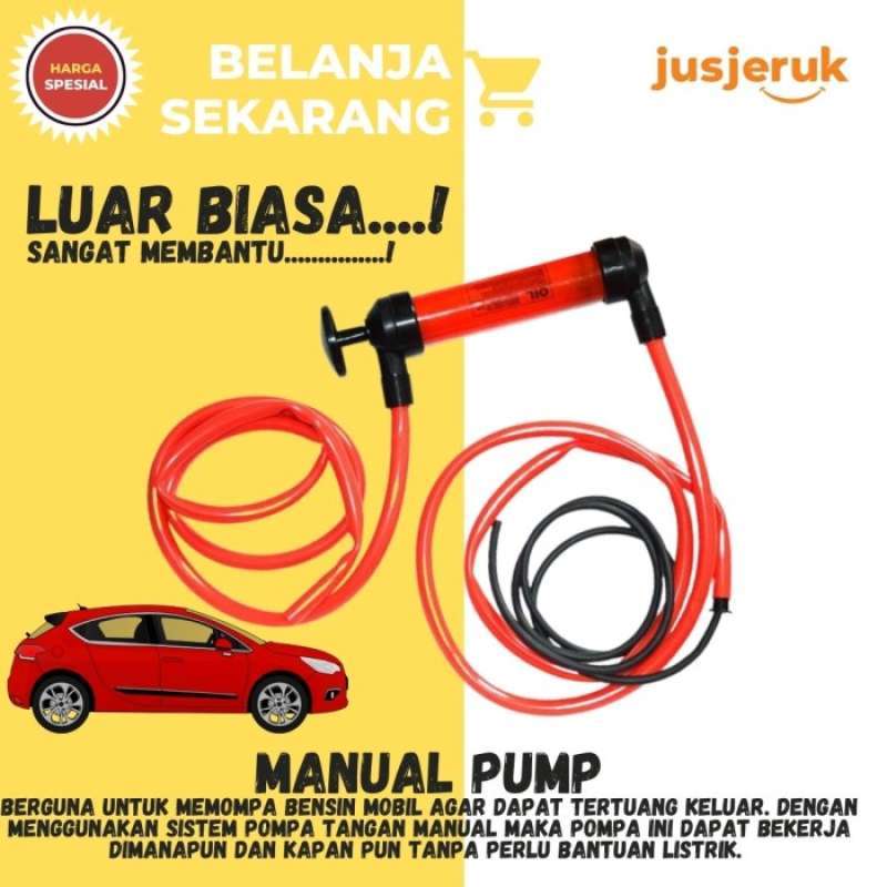 Promo Wajib! Pompa Tangan Portable Transfer Bensin Oli Mobil Manual Oil ...