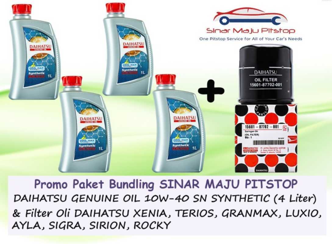 Promo Daihatsu 10w-40 Sn 4 L & Filter Oli Mobil Xenia Terios Gra Luxio Diskon 23% Di Seller ...