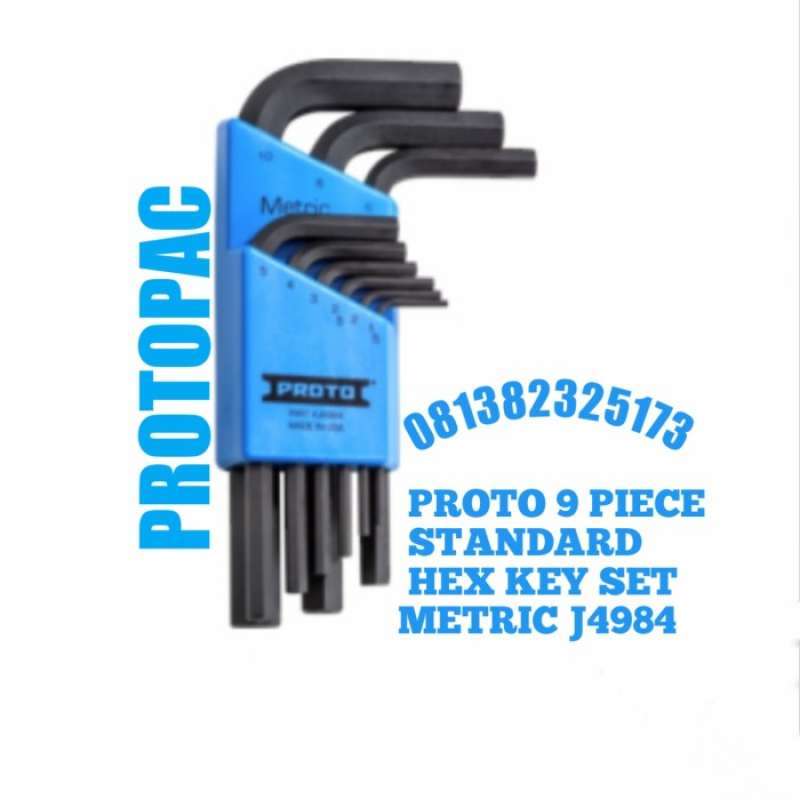 Promo 9 Piece Standard Hex Key Set-metric J4984 Proto Original Diskon ...