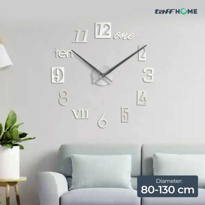 Jual Jam Dinding Besar Diy Giant Clock Quartz 80-130cm D013 Tidur Alarm Kamar Dinding Besar ...