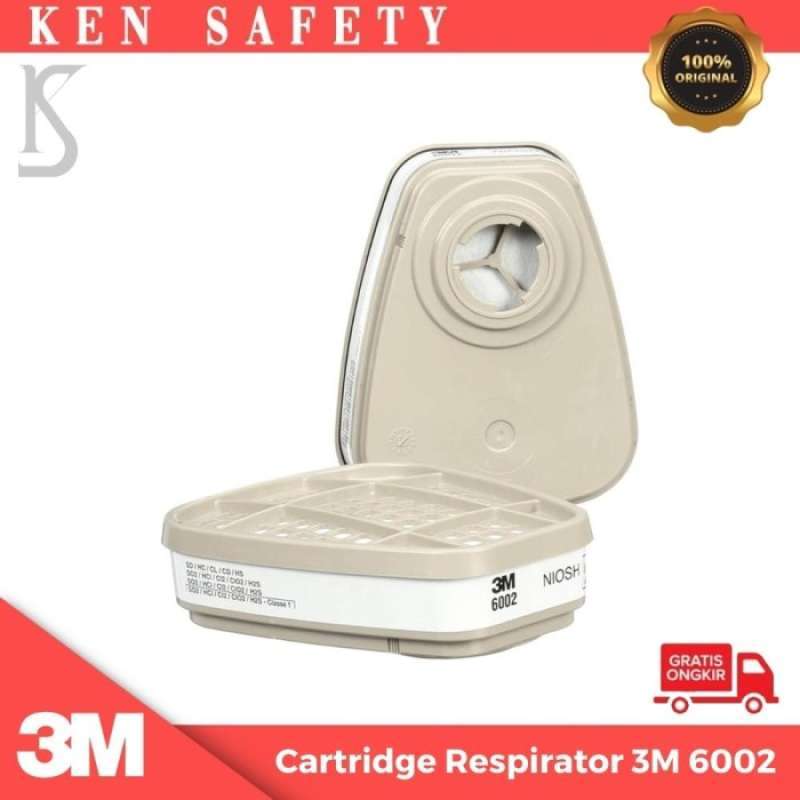 Promo 3m 6002 Catridge Filter Acid Gas Masker Respirator 1 Bag (isi 2pcs) Diskon 23% Di Seller ...