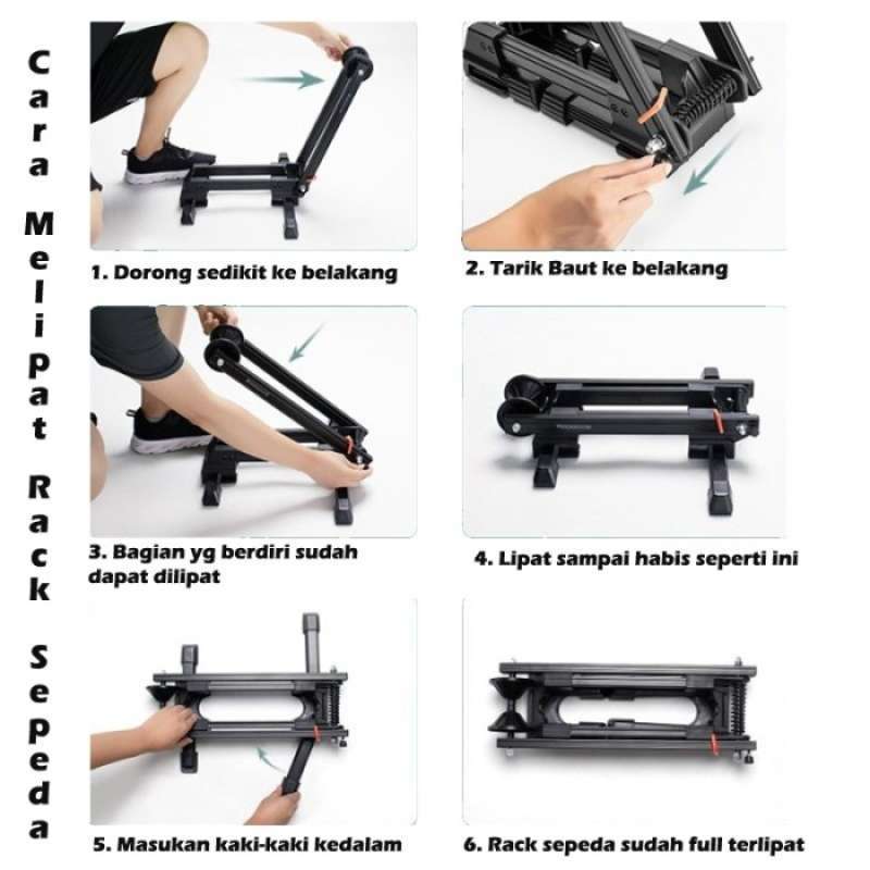 Promo Rockbros T30-bk Rack Rak Sepeda Mtb Seli Roadbike Standar Parkir ...