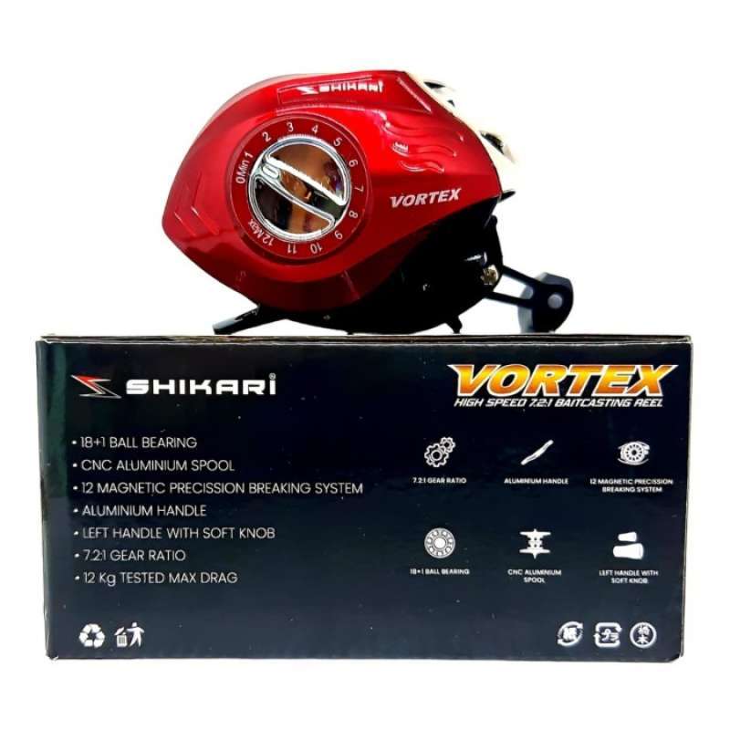 Promo Reel Pancing Shikari Bait Casting Vortex 18+1 Ball Bearing 200l Diskon 23% Di Seller Manah ...