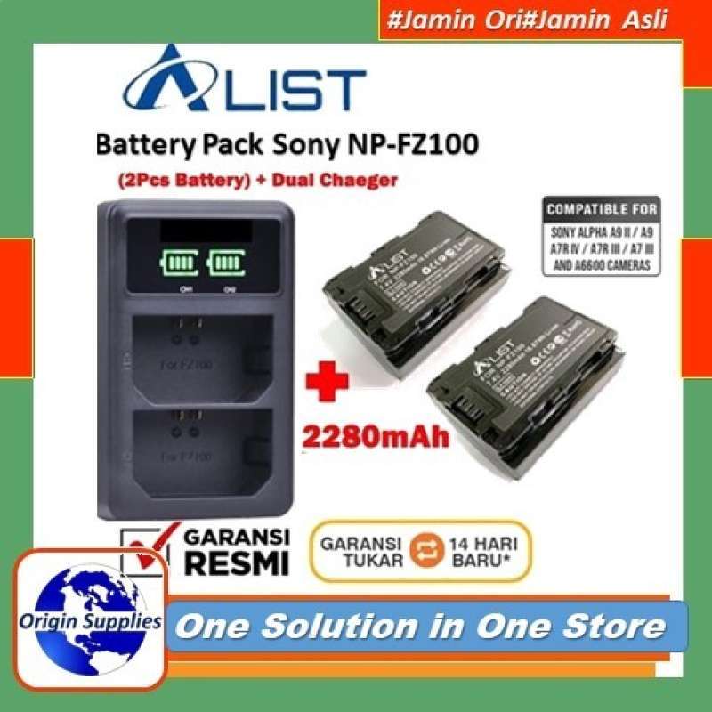 Promo Paket Complete Baterai Charger Set Np-fz100 Sony A7iii A9 Etc Diskon 33% Di Seller ...