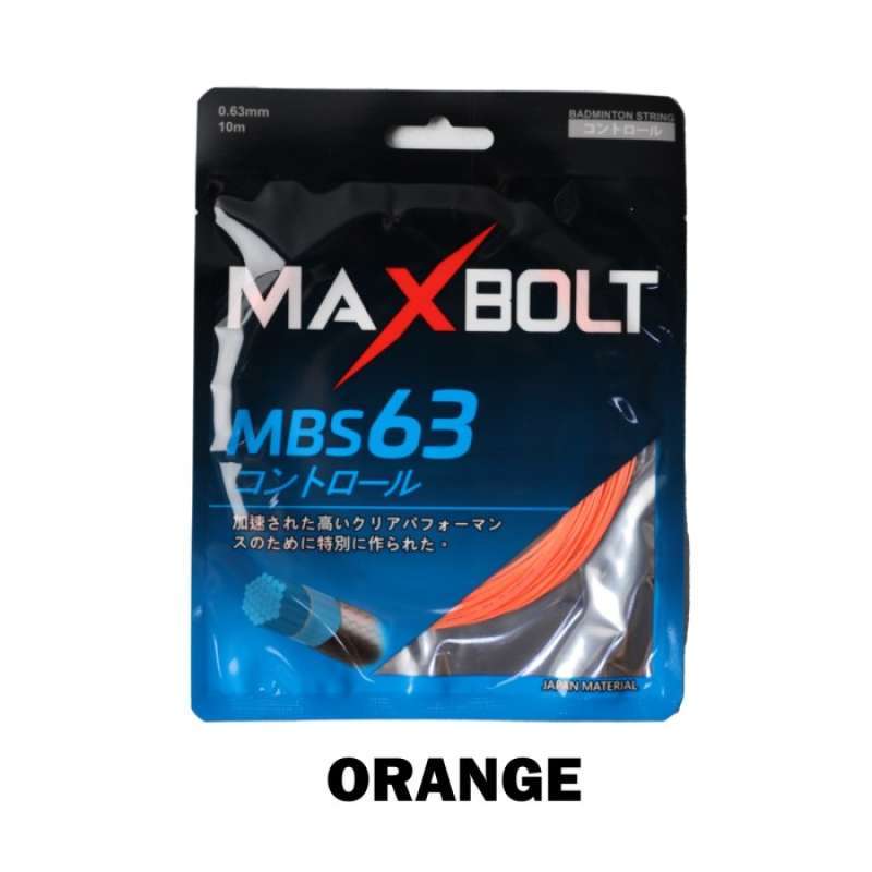 Promo Maxbolt Mbs 63 Senar Badminton O.r.ig.in.al - Orange Diskon 23% ...