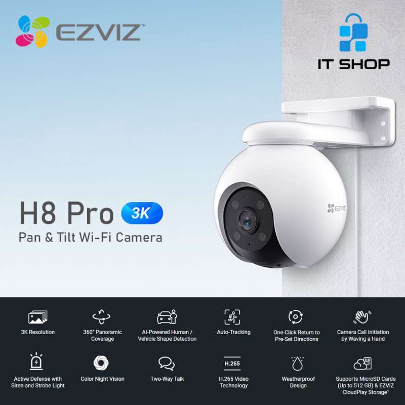 Jual Ezviz H8 Pro 3k 5mp Pan & Tilt Wi-fi Camera Di Seller It Shop Official Store - Mojo, Kota ...