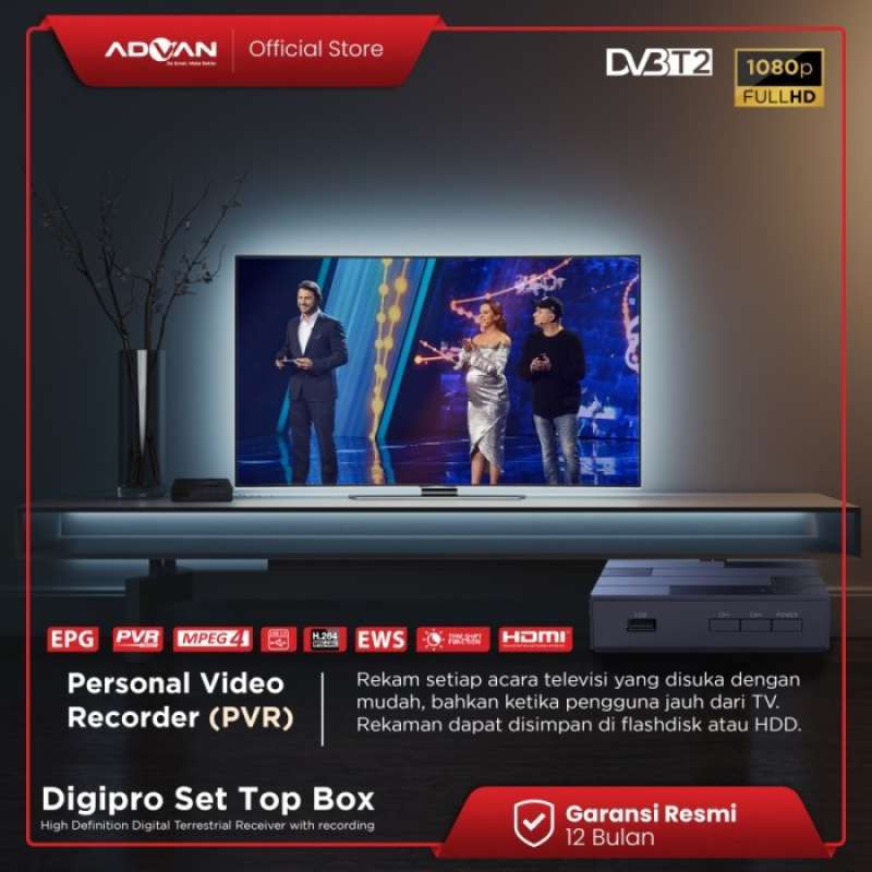 Promo Advan Digipro Dvbt2 Full Hd 1080p Set Top Box Tv Digital Receiver ...