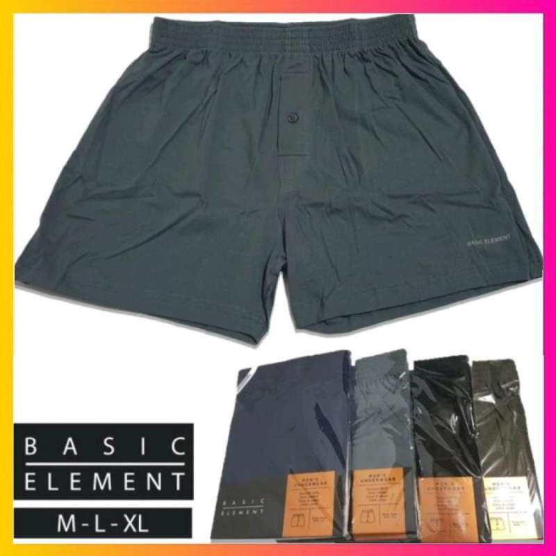 Jual Basic Element Boxer Be Bx 112 100% Cotton - M Warna Random Di ...
