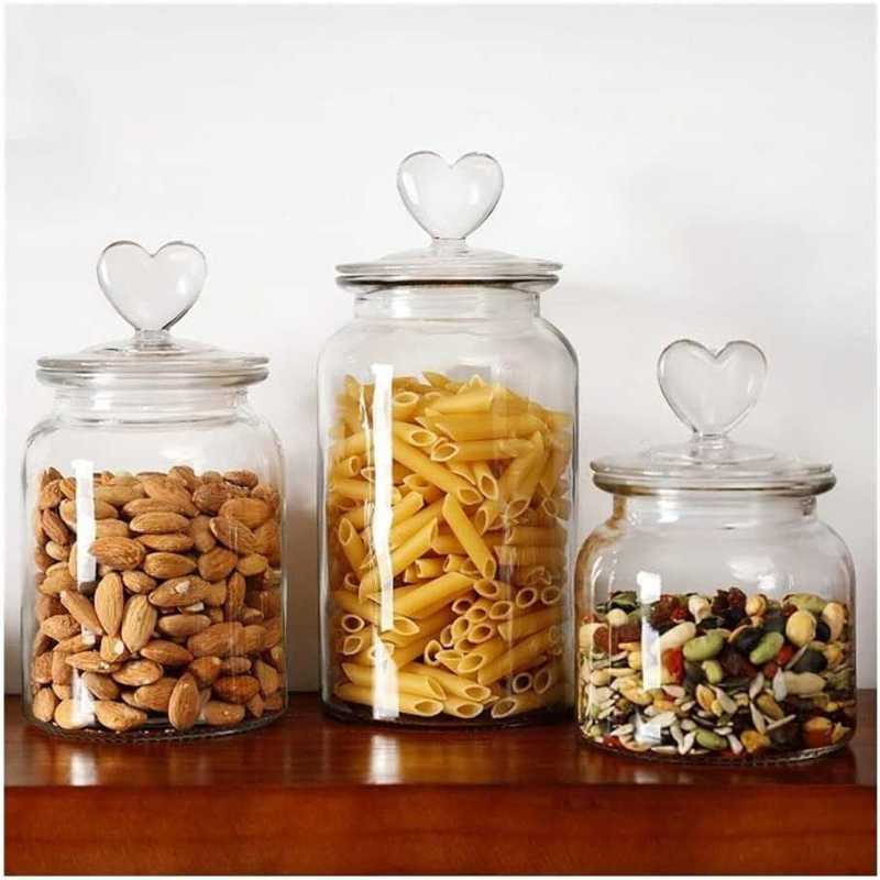 Promo One Two Cups Toples Kaca Kedap Udara Sealed Food Storage Jar ...