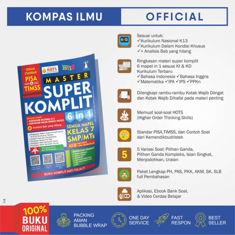 Jual Buku Master Super Komplit 6in1 Semua Mapel Kelas 7 Smp Mts