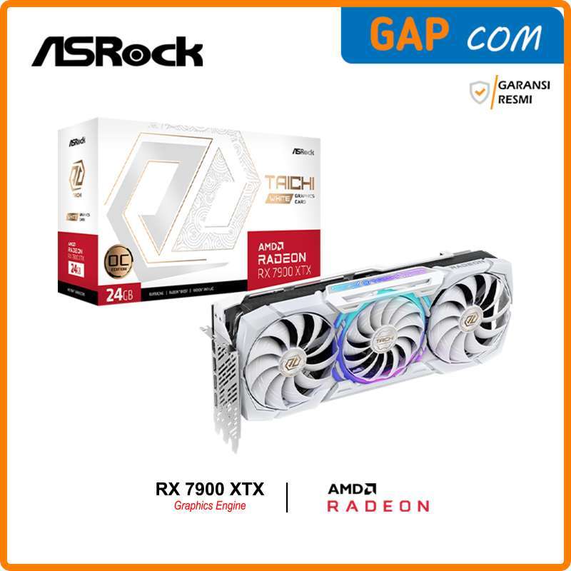 Jual Vga Asrock Amd Radeon Rx 7900 Xtx Taichi White Oc 24gb Gddr6 ...
