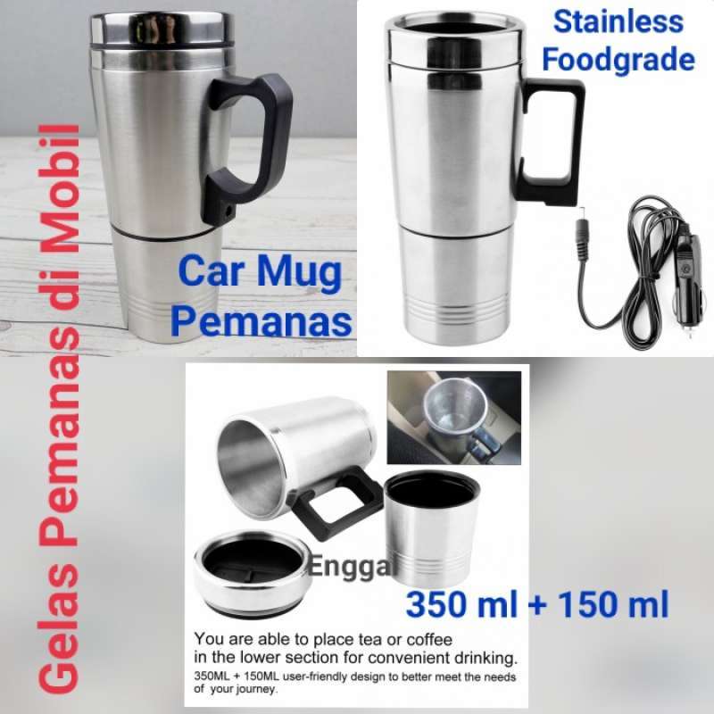 Promo Mug Gelas Stainless Car Mug Pemanas Mobil Mug Gelas Pemanas ...
