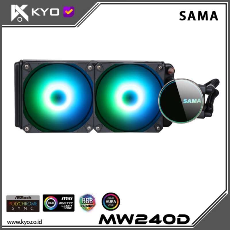 Promo Kyo Sama Mw240d Argb Aio Liquid Cooling 240mm Aio 240 Diskon 23% ...