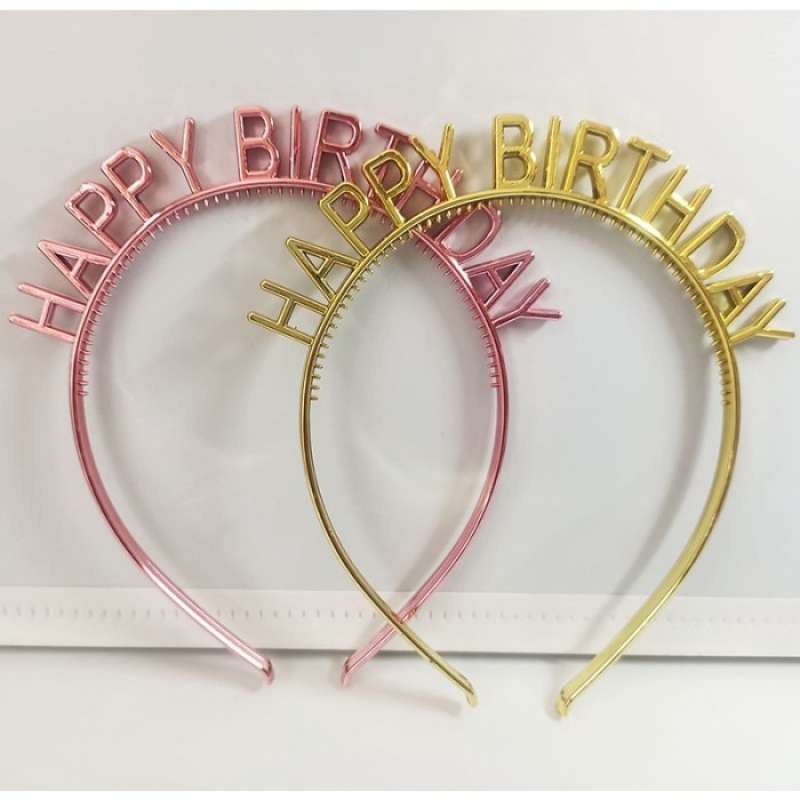Jual Happy Birthday Headband Kids Female Plastic / Bando Ulang Tahun ...