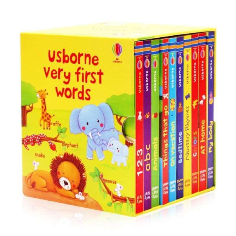 Jual Buku Usborne Very First Words Boxset Isi 10 Boardbook Early ...