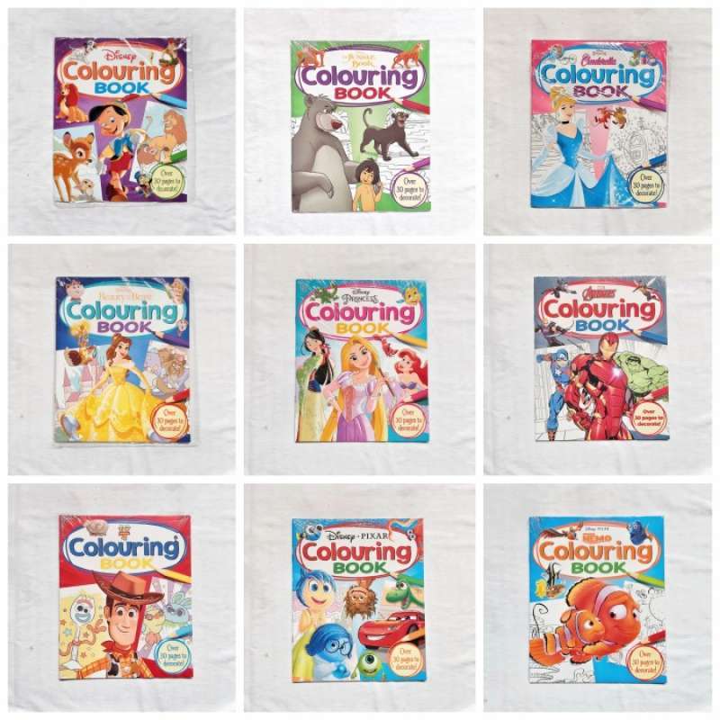 Jual Disney Colouring Book Buku Mewarnai Princess Cinderella Frozen ...