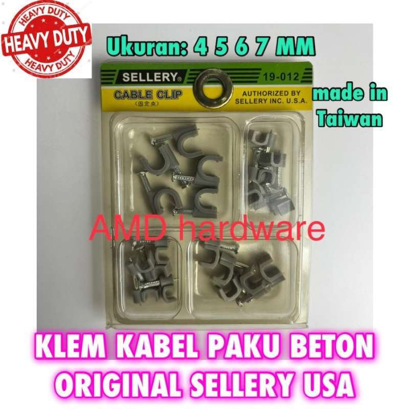 Jual Klem Kabel Listrik Set Paku Beton Tembok Klip Kayu Clamp Cable ...