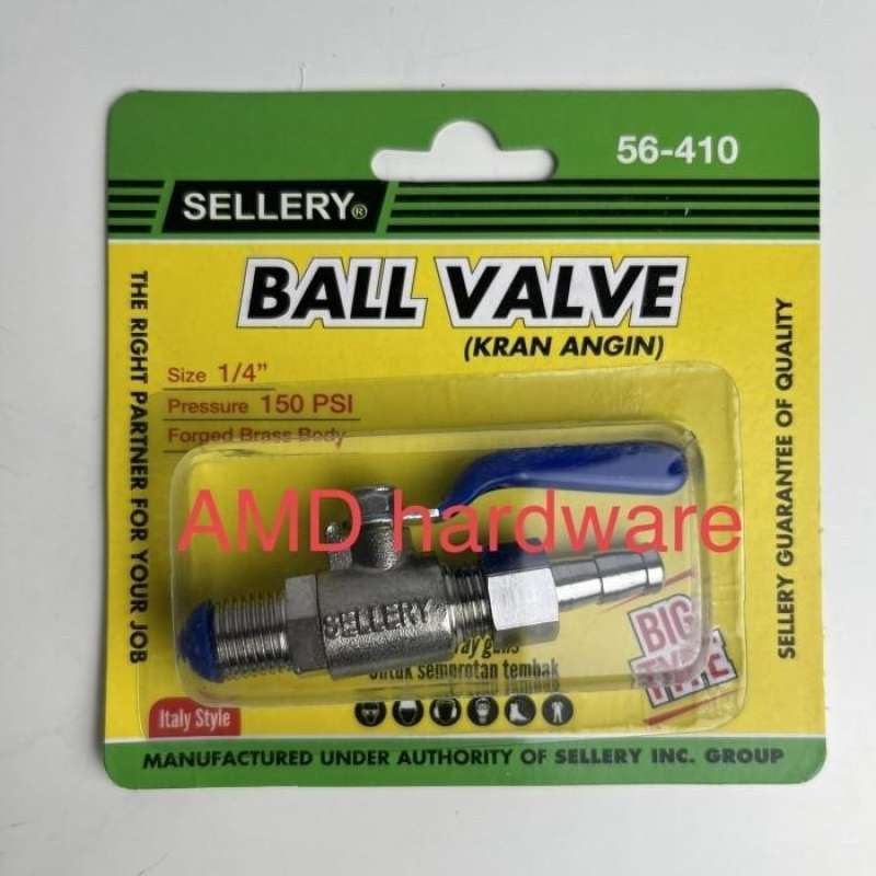 Jual Kran Angin Kompresor Stop Keran Hato Kuningan 1/4 1/4 Inci ...