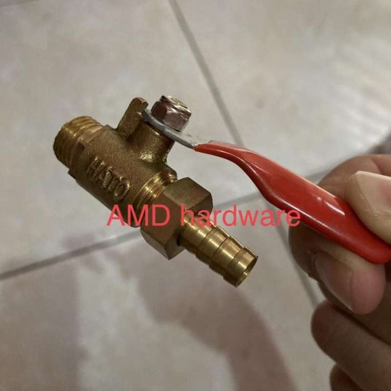Jual Kran Angin Kompresor Stop Keran Hato Kuningan 1/4 1/4 Inci ...