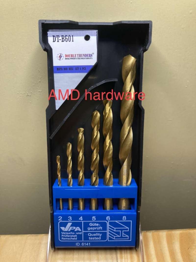 Jual Mata Bor Besi Stainless Hss Cobalt Set 6pc Dt 2 3 4 5 6 8 Mm Di ...