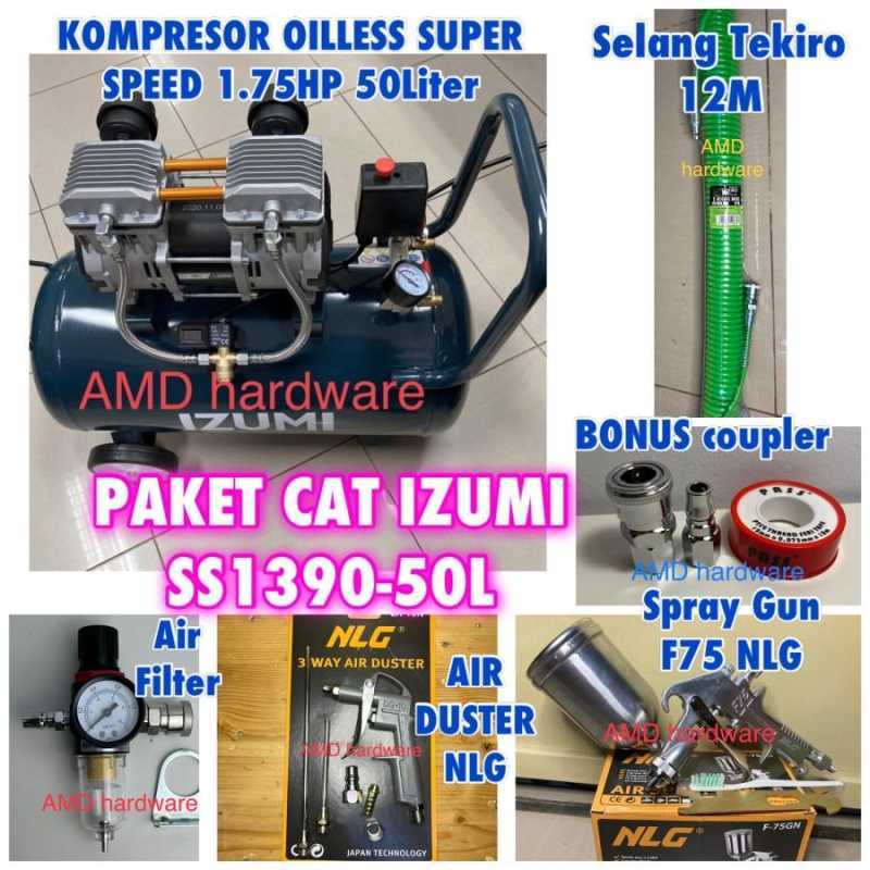 Jual Compressor Kompresor Oilless Super Speed 1,75hp 50l Izumi Ol1390ss ...