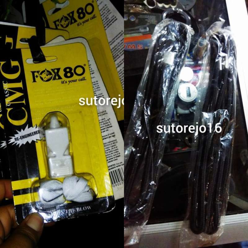 Jual Talikur Sumbu Kecil Coklat Polisi Satpam Dan Peluit Fox Hitam ...