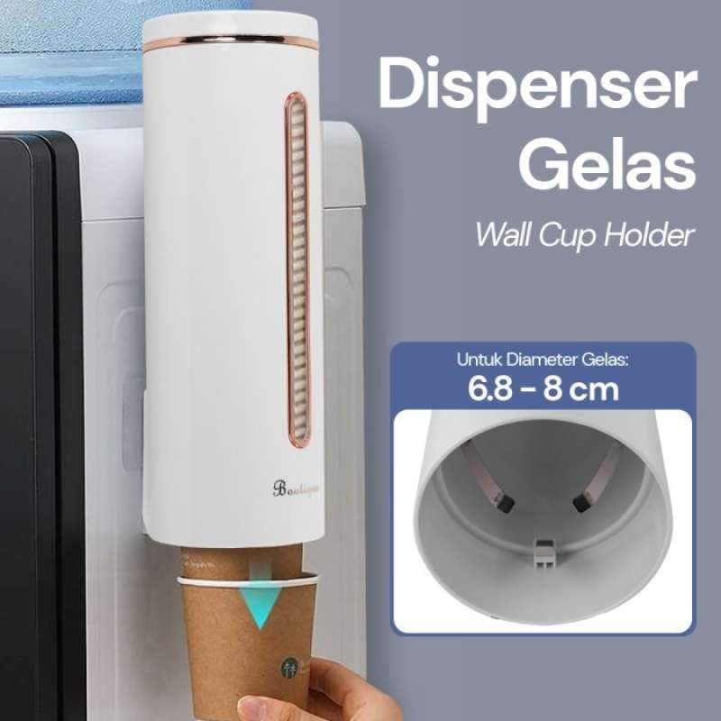 Promo Dispenser Gelas Disposable Plastik Kertas Paper Wall Cup Holder
