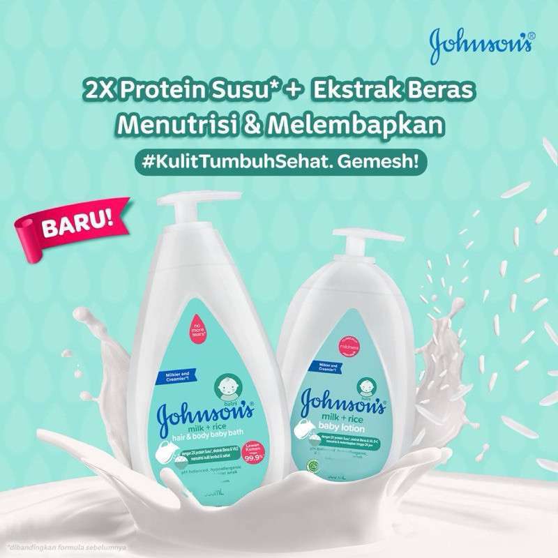 Jual Johnson’s Milk + Rice Hair & Body Baby Bath - 100ml Di Seller ...