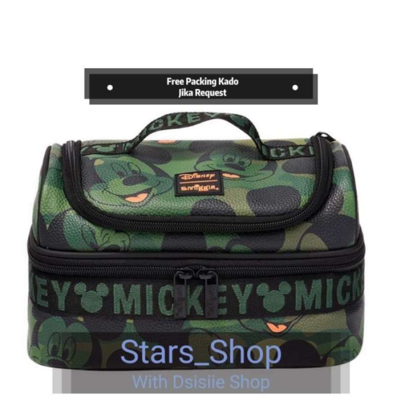 Promo Smiggle Mickey Mouse Double Decker Lunchbox Green Original Diskon ...