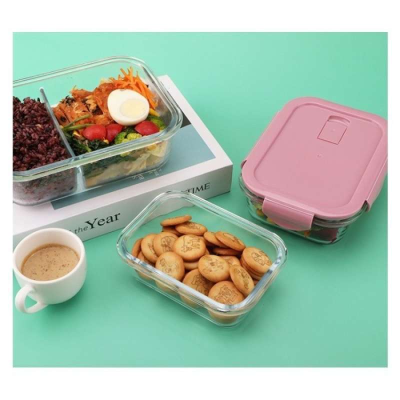 Promo Food Storage Lunch Box / Kotak Penyimpanan Makan Bahan Kaca ...