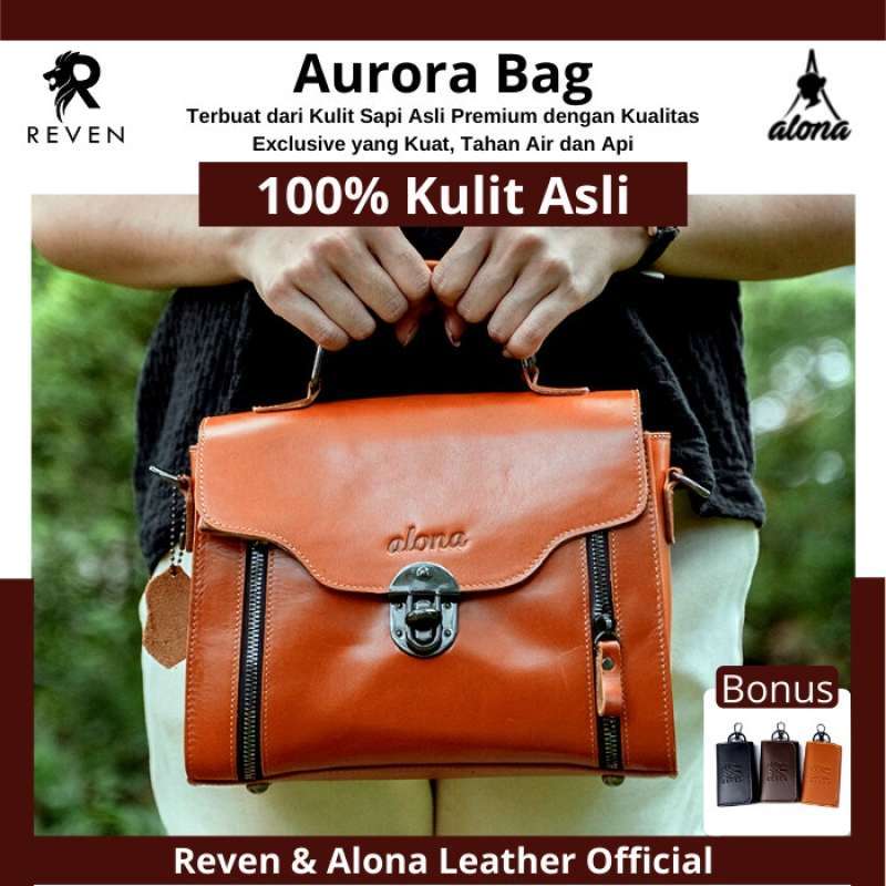 Promo - Aurora Bag Tas Wanita Kulit Asli Premium Cewe Shoulder Bag Multifungsi Muat Banyak Murah ...