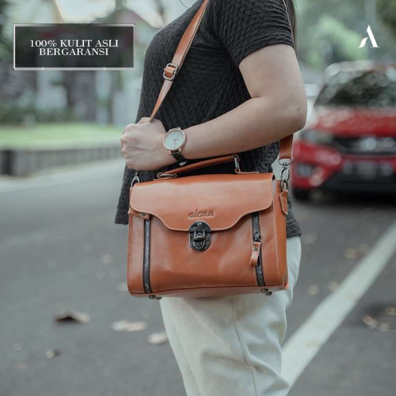 Promo - Aurora Bag Tas Wanita Kulit Asli Premium Cewe Shoulder Bag Multifungsi Muat Banyak Murah ...