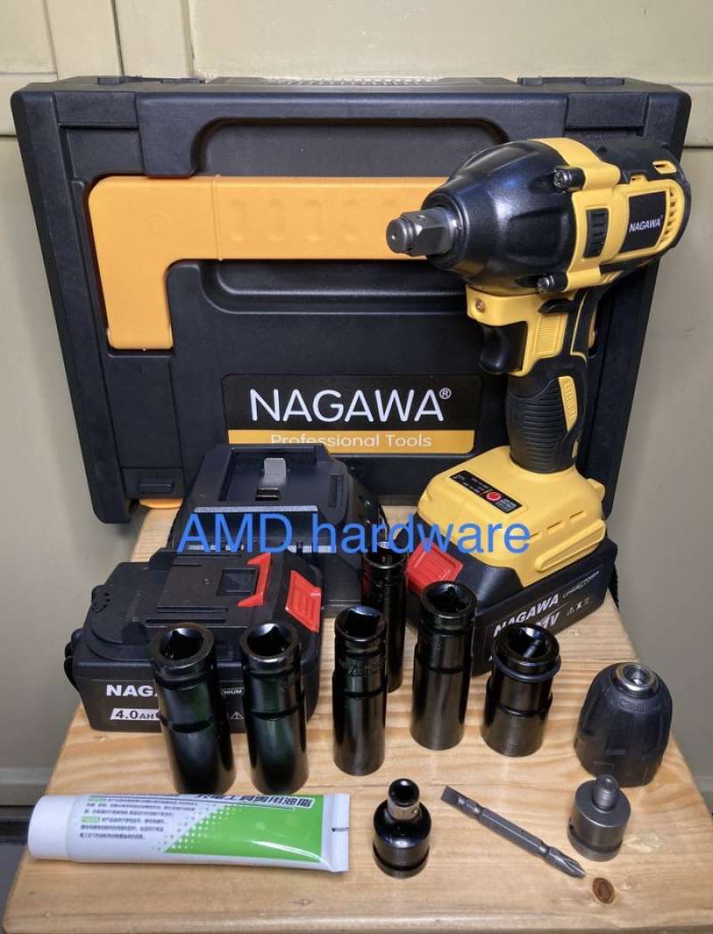 Promo Bor Cordless Brushless Impact Wrench Sock Set 21v Nagawa Model ...
