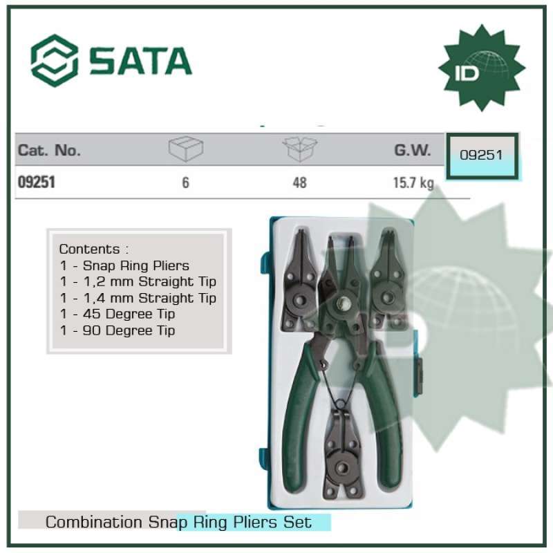 Promo Tang Set 5pc Combination Snap Ring Plier Set 09251 Sata Tools ...