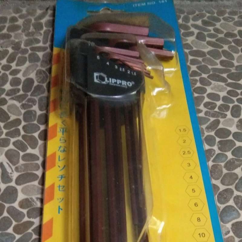 Promo Kunci L Set 9 Pcs Extra Long Lippro Diskon 23% Di Seller Kulee ...