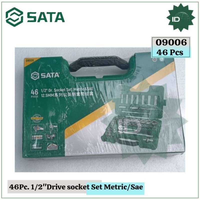 Promo Kunci Socket Set 46 Pcs 1/2 Inch (metric & Inch Sae) 09006 Sata ...