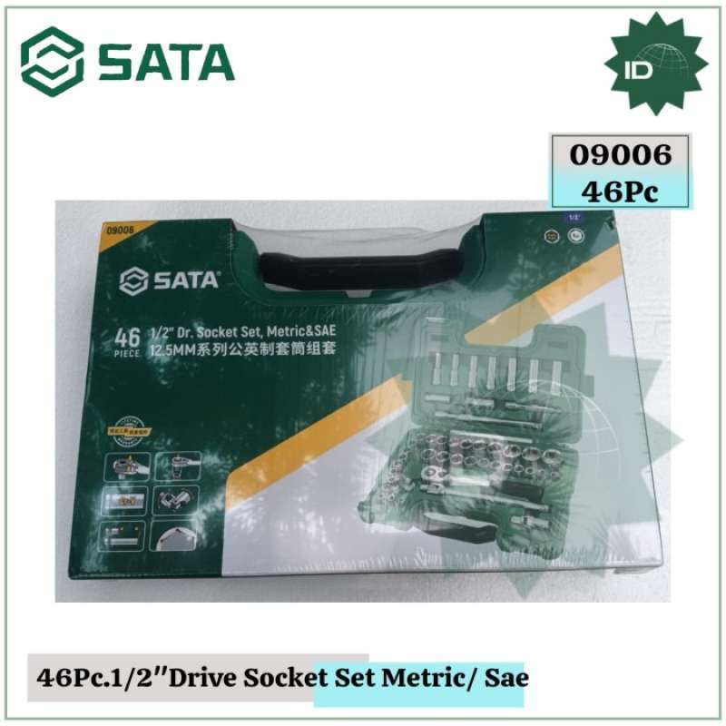 Promo Kunci Socket Set 46 Pcs 1/2 Inch (metric & Inch Sae) 09006 Sata ...