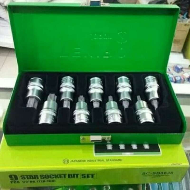 Promo Mata Sock L Bintang Set 1/2 9 Pcs / Star Bit Socket Set Diskon 23% Di Seller Kulee Store ...