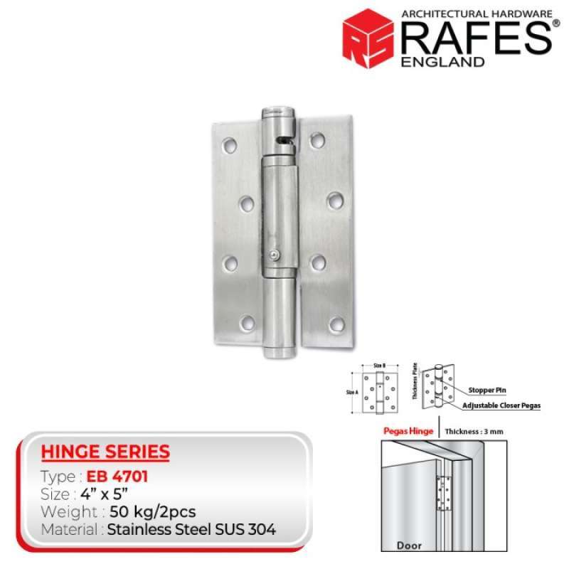 Promo Engsel Pegas Rafes Stainless Steel Sus 304 Eb 4701 Diskon 23% Di ...