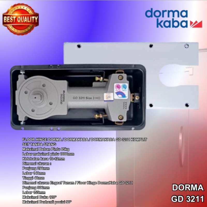 Promo Floor Hinge Dorma Kaba Dormakaba/dorma Gd3211 Full Set Komplit ...