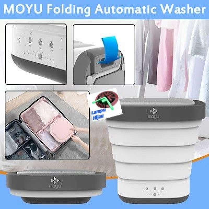 Promo Mesin Cuci & Pengering Lipat Mi Moyu Mini Travel Washing Machine ...